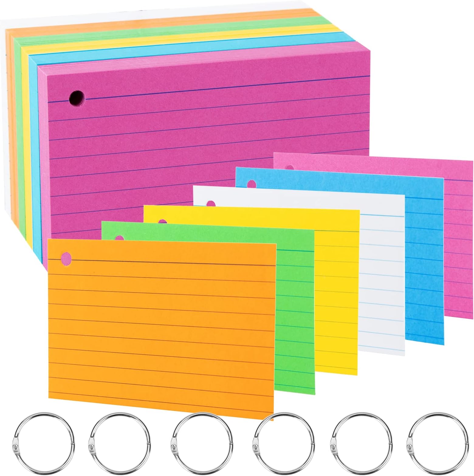 Amazon.com : Epakh 300 Pieces Back to School Index Cards 180 GSM Thick ...