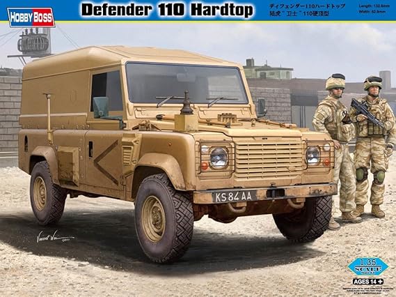 HobbyBoss 1/35 Land Rover Defender 110 Hardtop model kit : Amazon.co.uk ...
