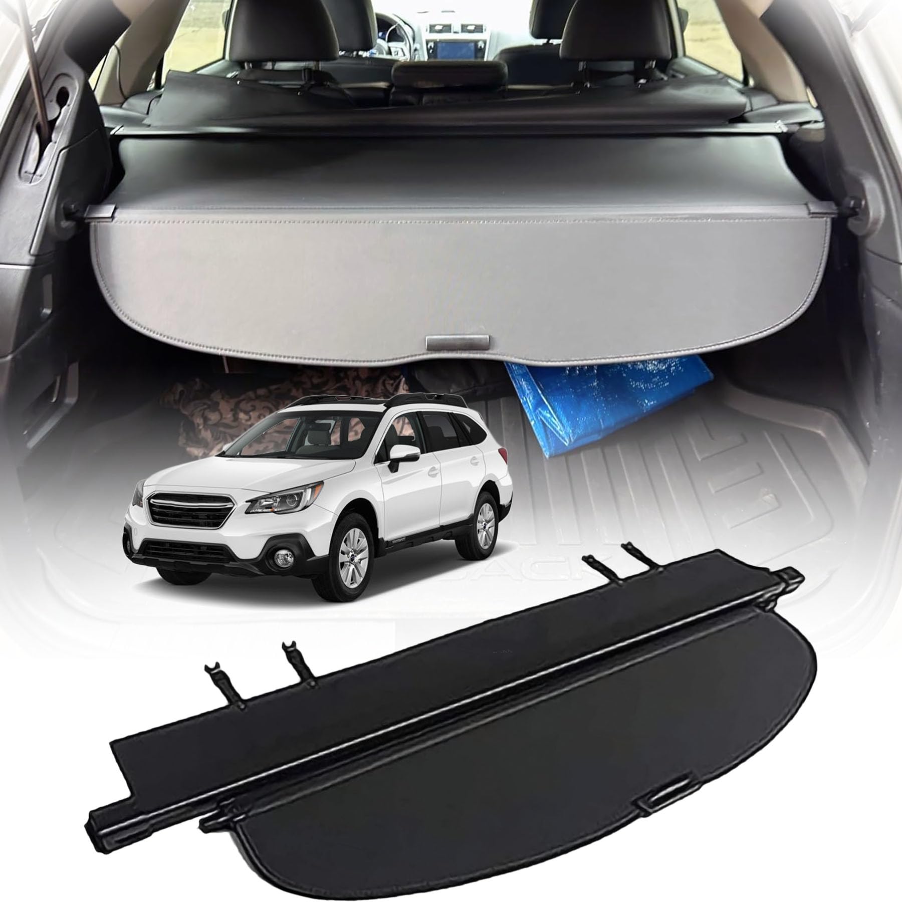 Amazon.com: CARORMOKE Retractable Cargo Cover Black Compatible with ...