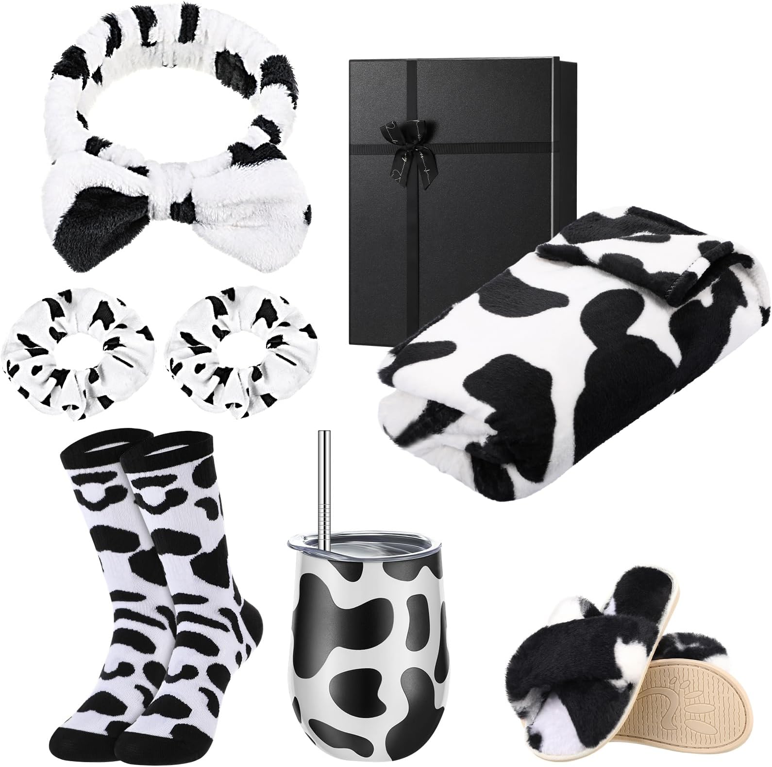 Amazon.com | Preboun 6 Pcs Cow Themed Gift Include 20oz Cow Print ...