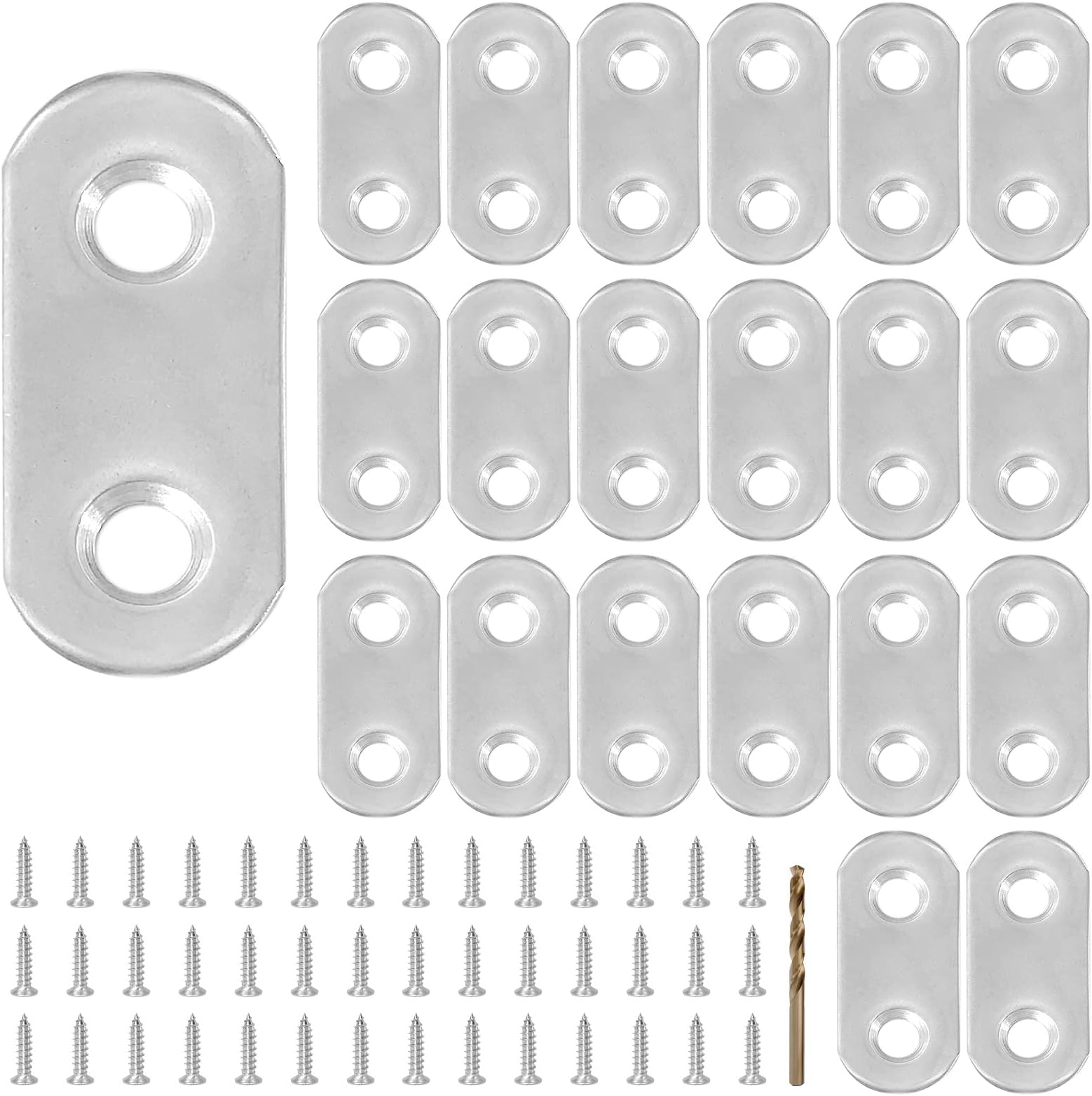 Amazon.com: AUGHOA 4 PCS Straight Brackets, Stainless Steel Flat ...