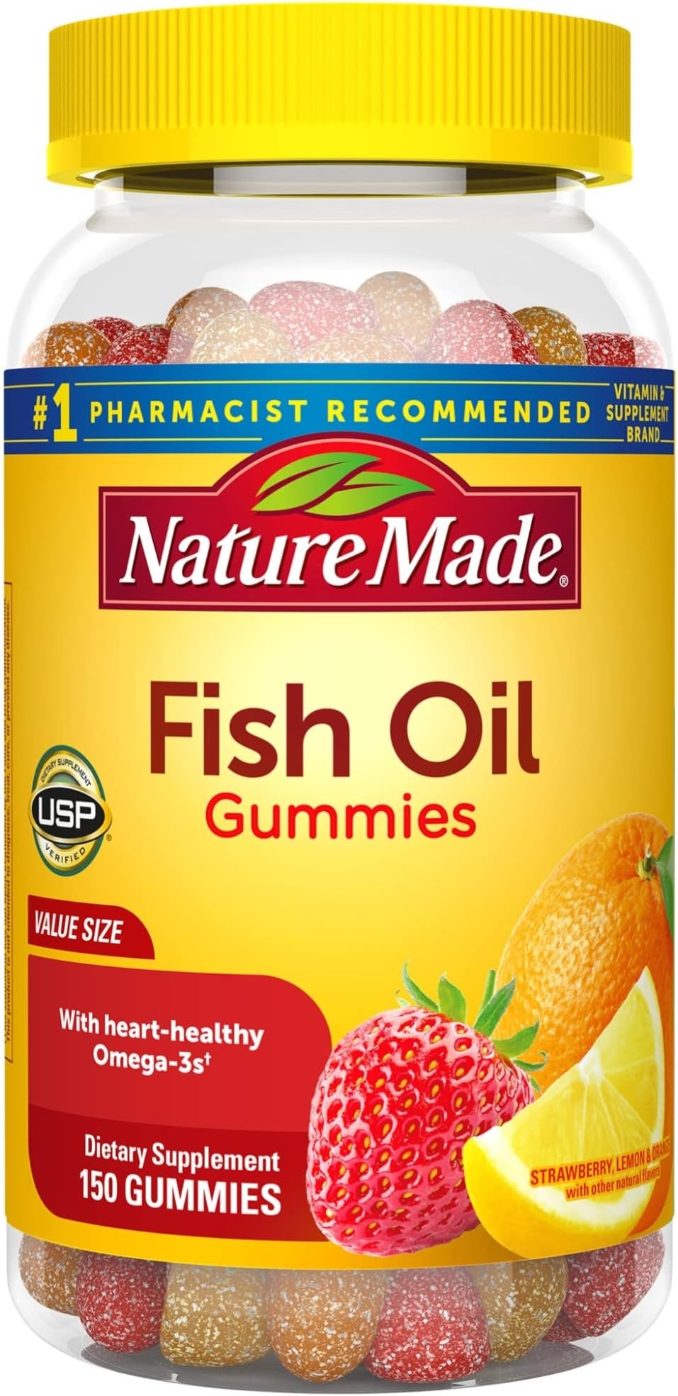 Amazon.com: Nature Made Fish Oil Adult Gummies - Orange Lemon ...