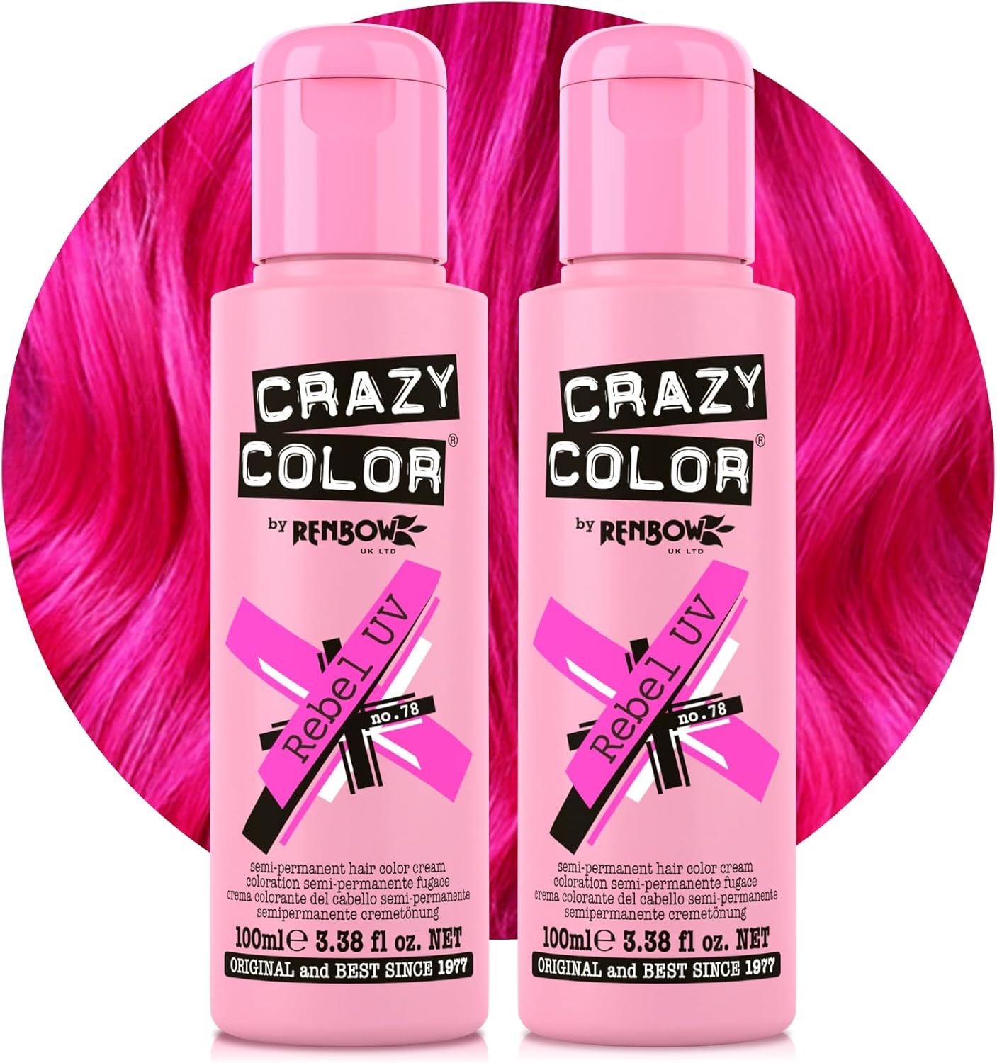 Crazy Color Vibrant Rebel UV Semi-Permanent Duo Hair Dye. Highly ...