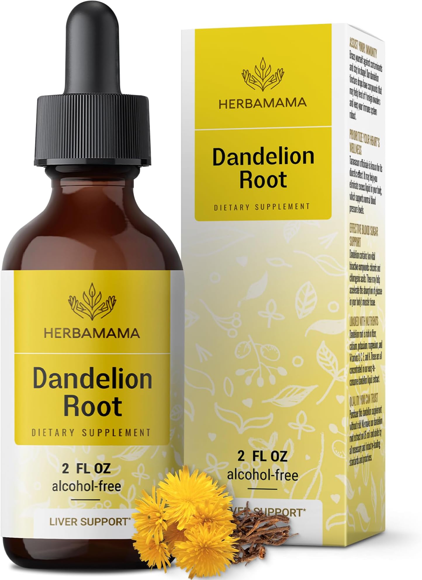 Amazon.com: Wild & Organic Dandelion Root Tincture 4 fl oz & Milk ...