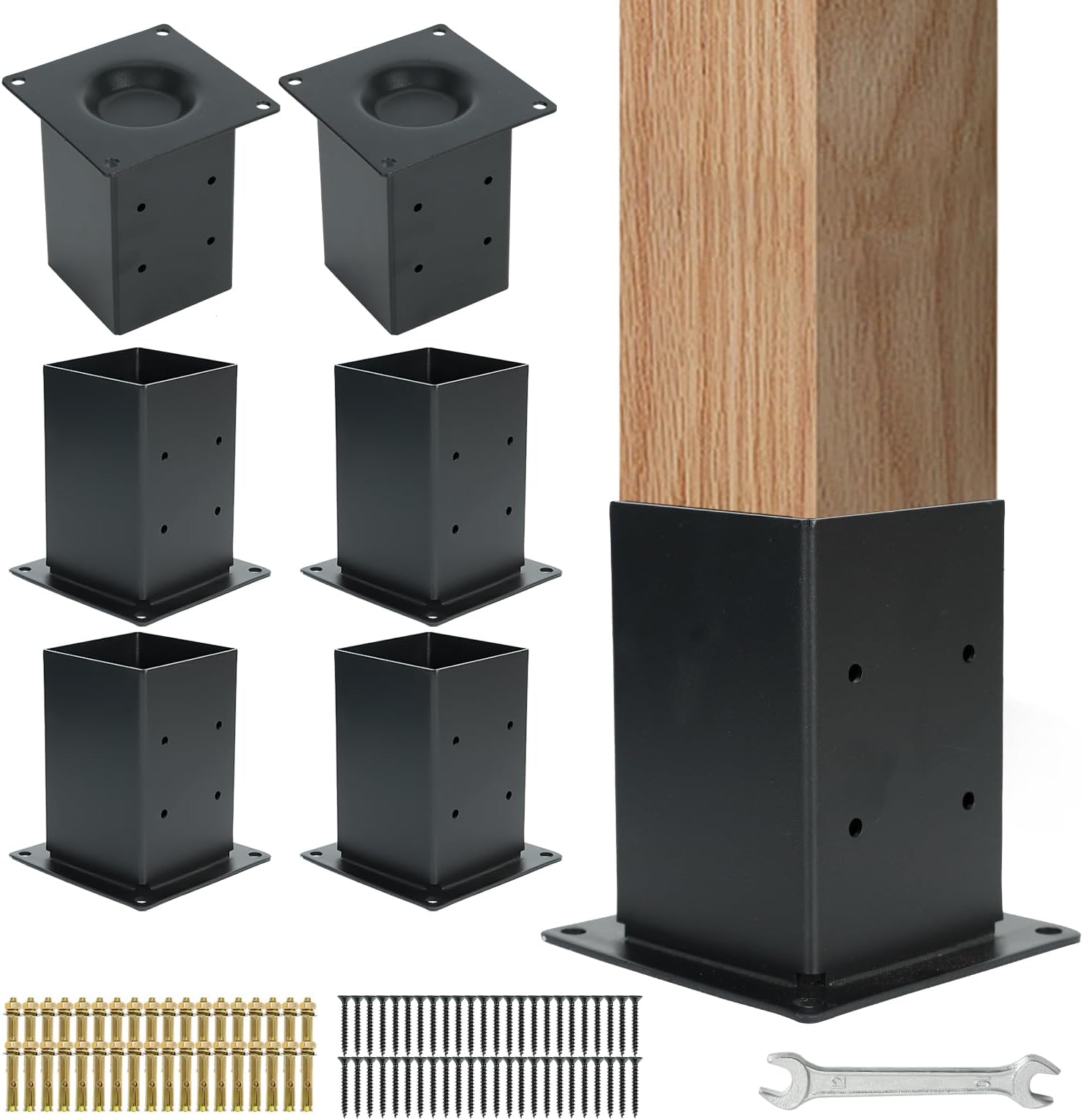 Amazon.com: Heavy Alloy Steel Pergola Brackets - 4-Way Pergola Bracket ...