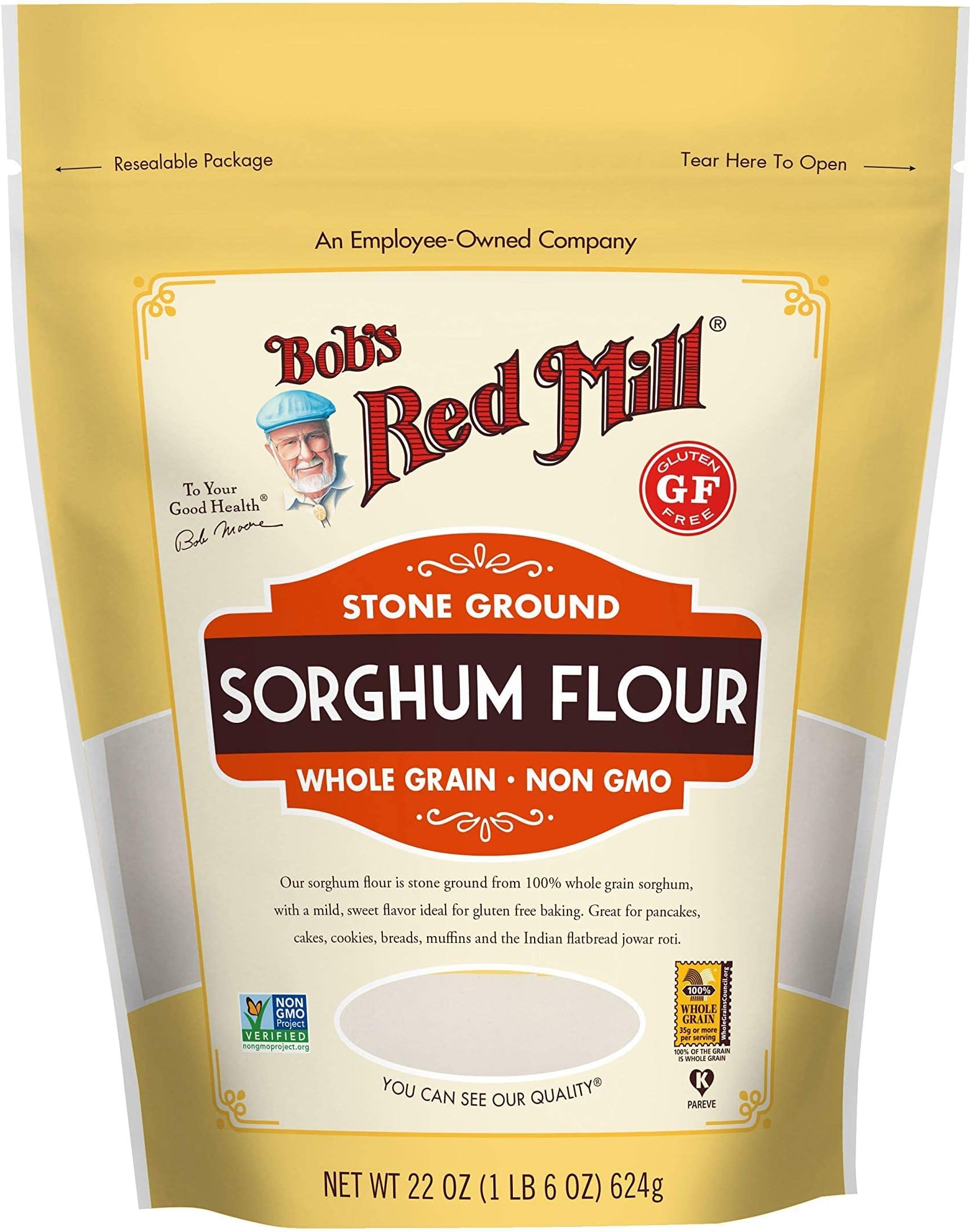 Amazon.com : Jiva Organics Organic Millet Flour 2 Pound Bag - Bajri ...