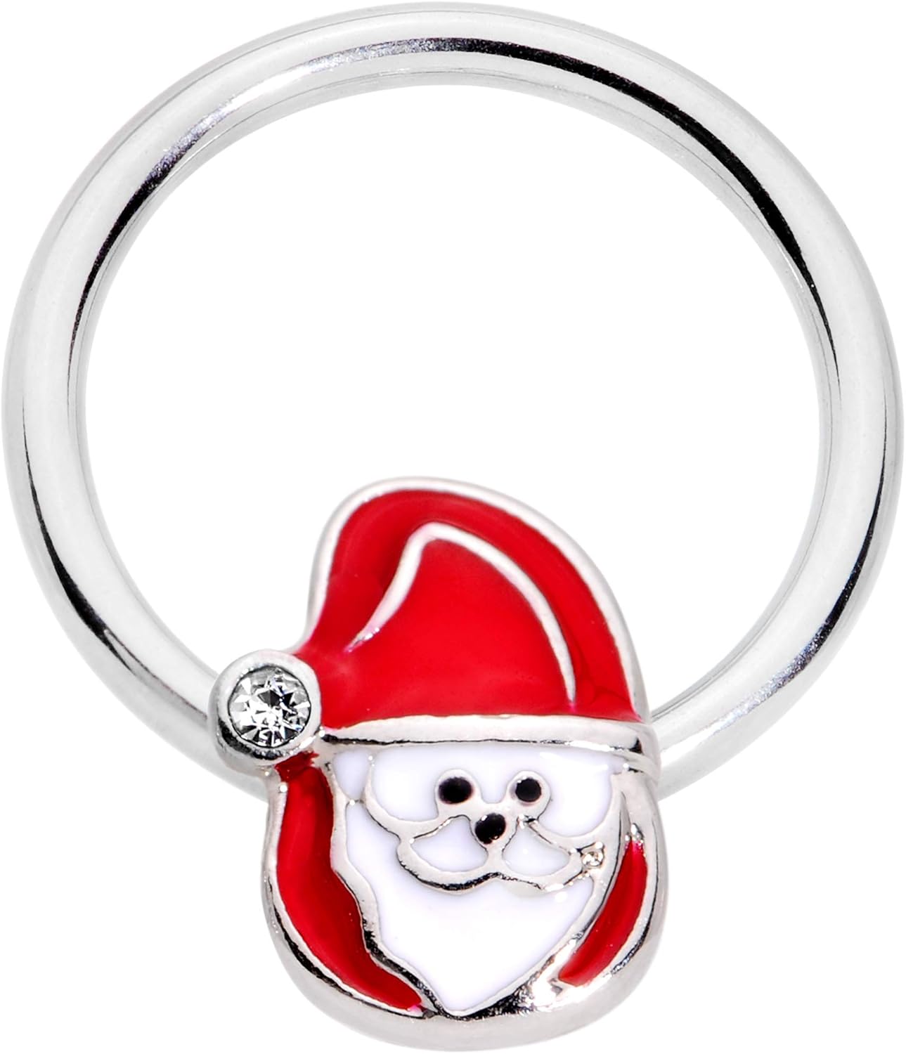 Amazon.com: Body Candy 16 Gauge Steel Captive Horseshoe Lip Ring Clear ...