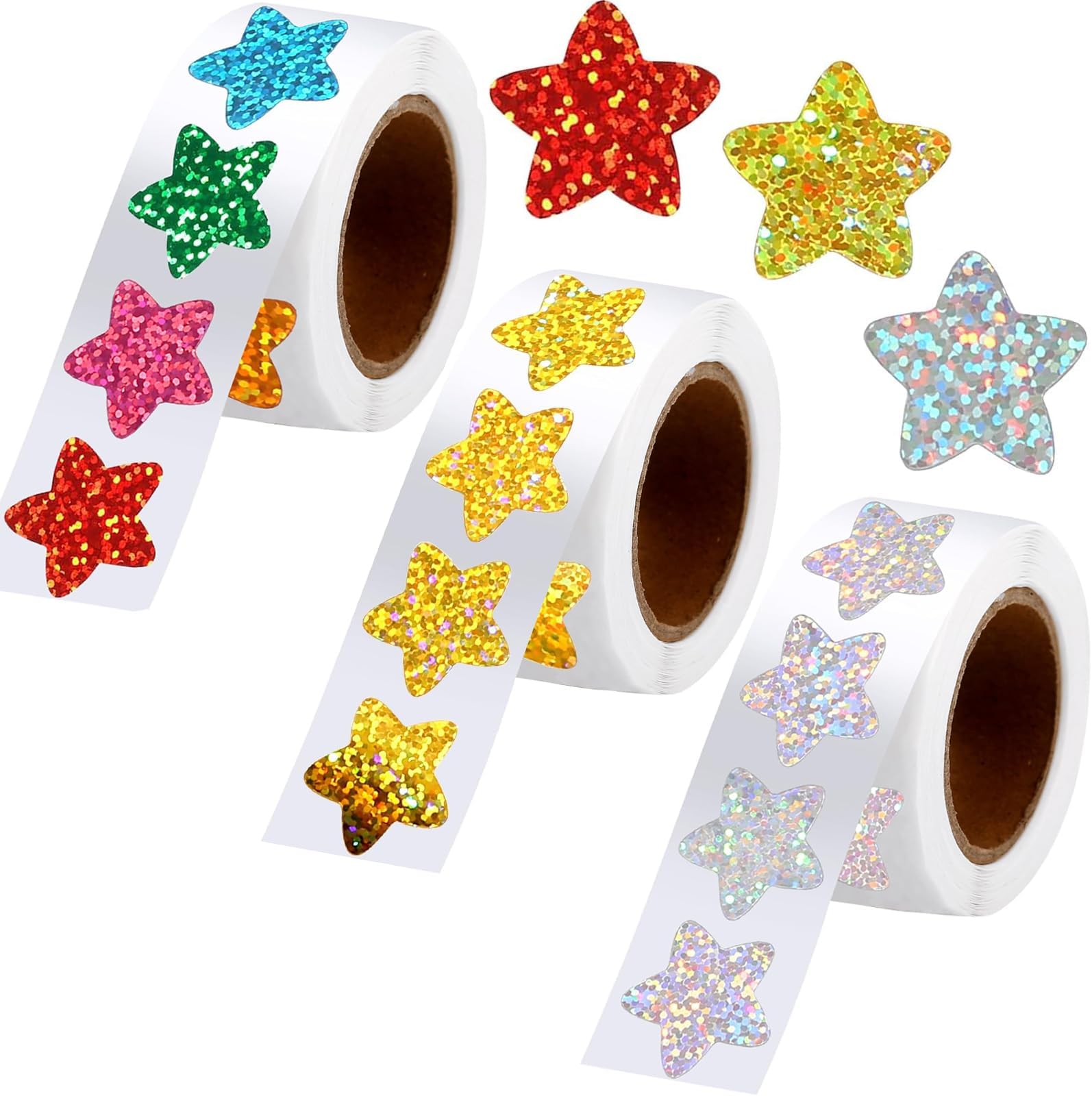 Amazon.com: 560 Pcs Star Stickers Holographic Small Foil Star Stickers ...