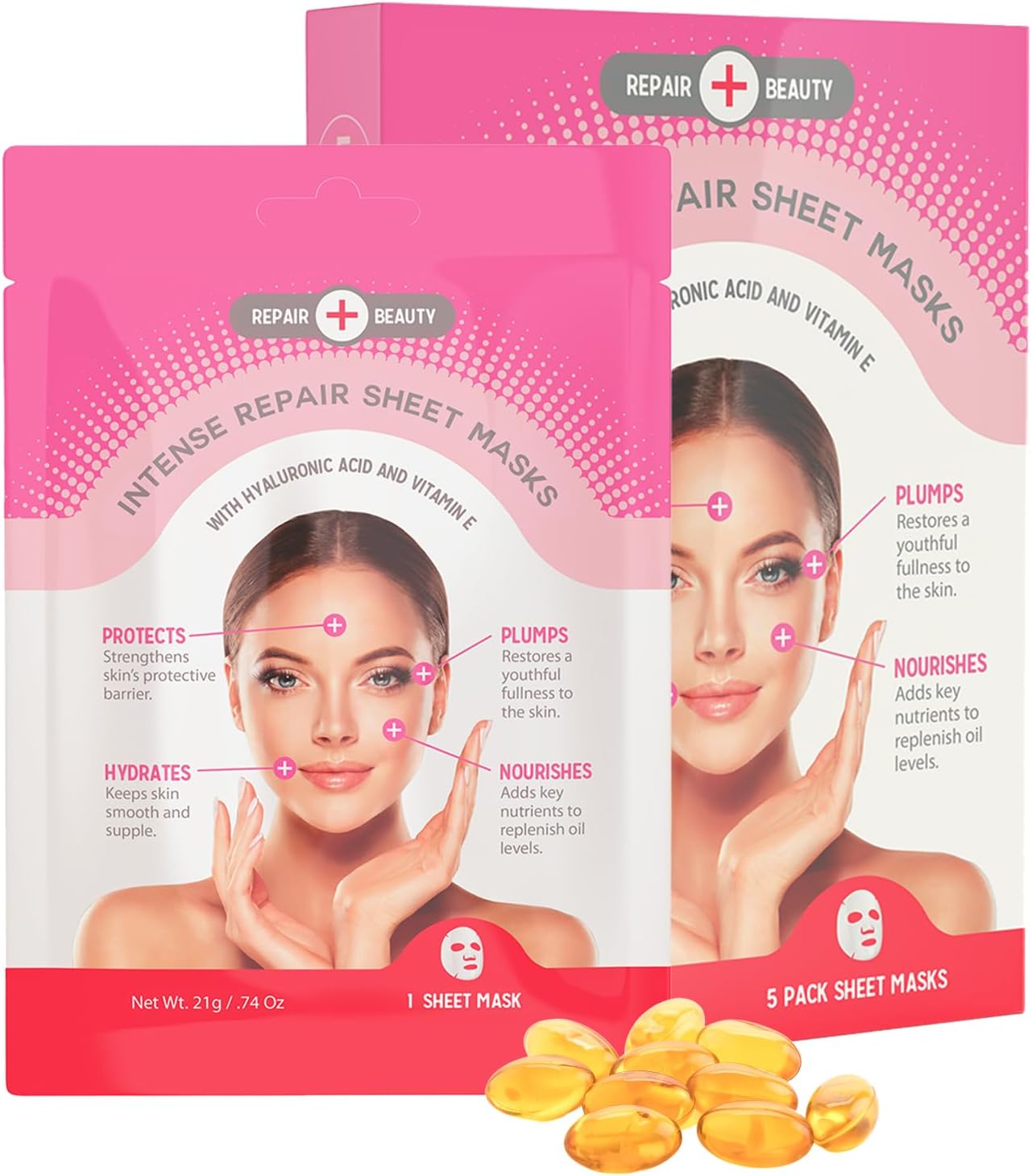 Amazon.com : Naruko Hydro Glow & Lock, Moisture Boost & Lockdown 10 pcs ...