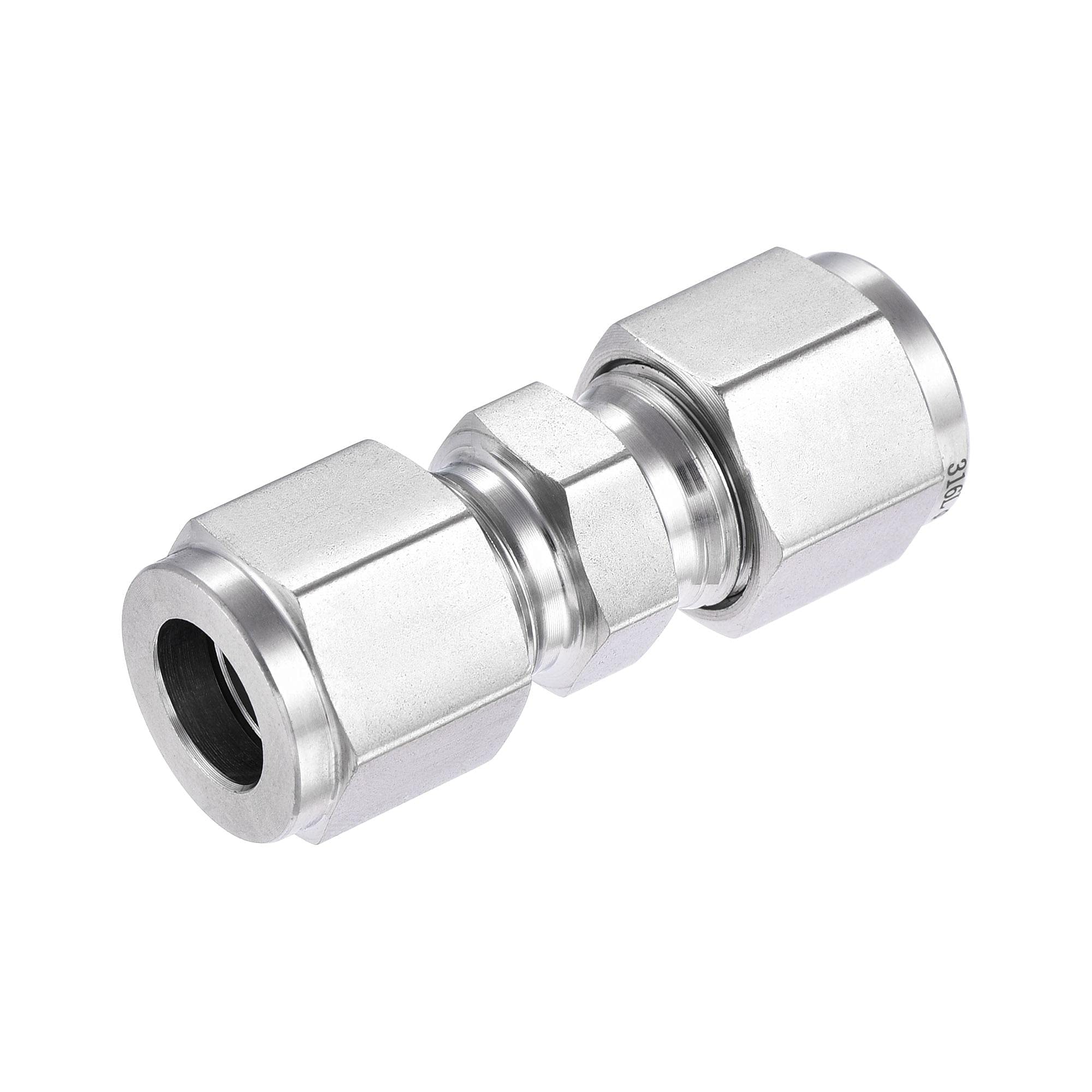 Amazon.com: uxcell Compression Tube Fitting 3/8" Tube OD x 3/8" Tube OD ...