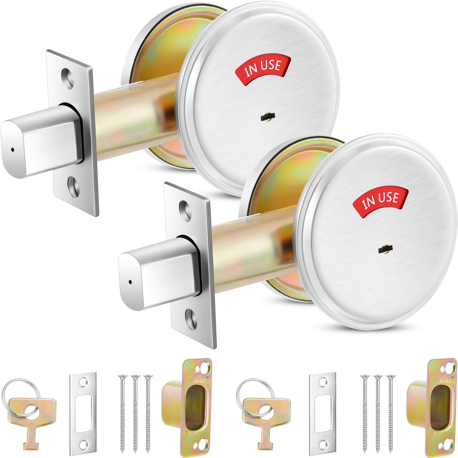 Schlage Lock Company B571619 Occupied Indicator Deadbolt, Satin Nickel ...