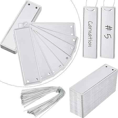 Amazon.com: Amekron Impress-O-Tags Aluminum Plant Label Tree Tags Pot ...