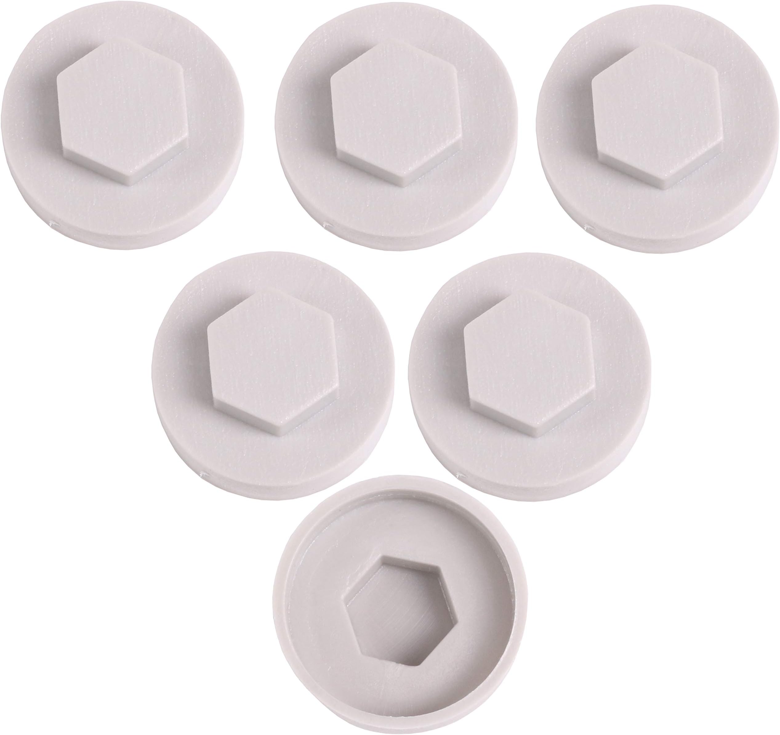 TechFast Roofing Screw Cover Caps | 19mm | Goosewing Grey - Plastic ...