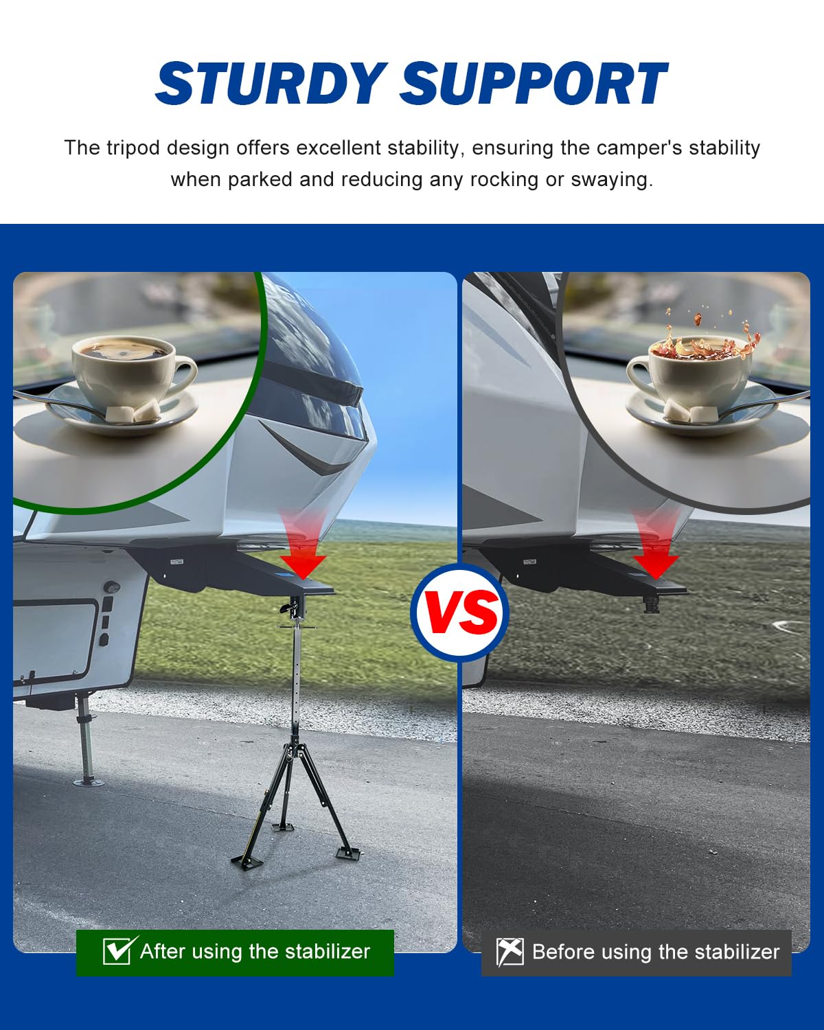 Snapklik.com : Altyostar Heavy Duty Tripod Stabilizer For Trailer, 5th ...
