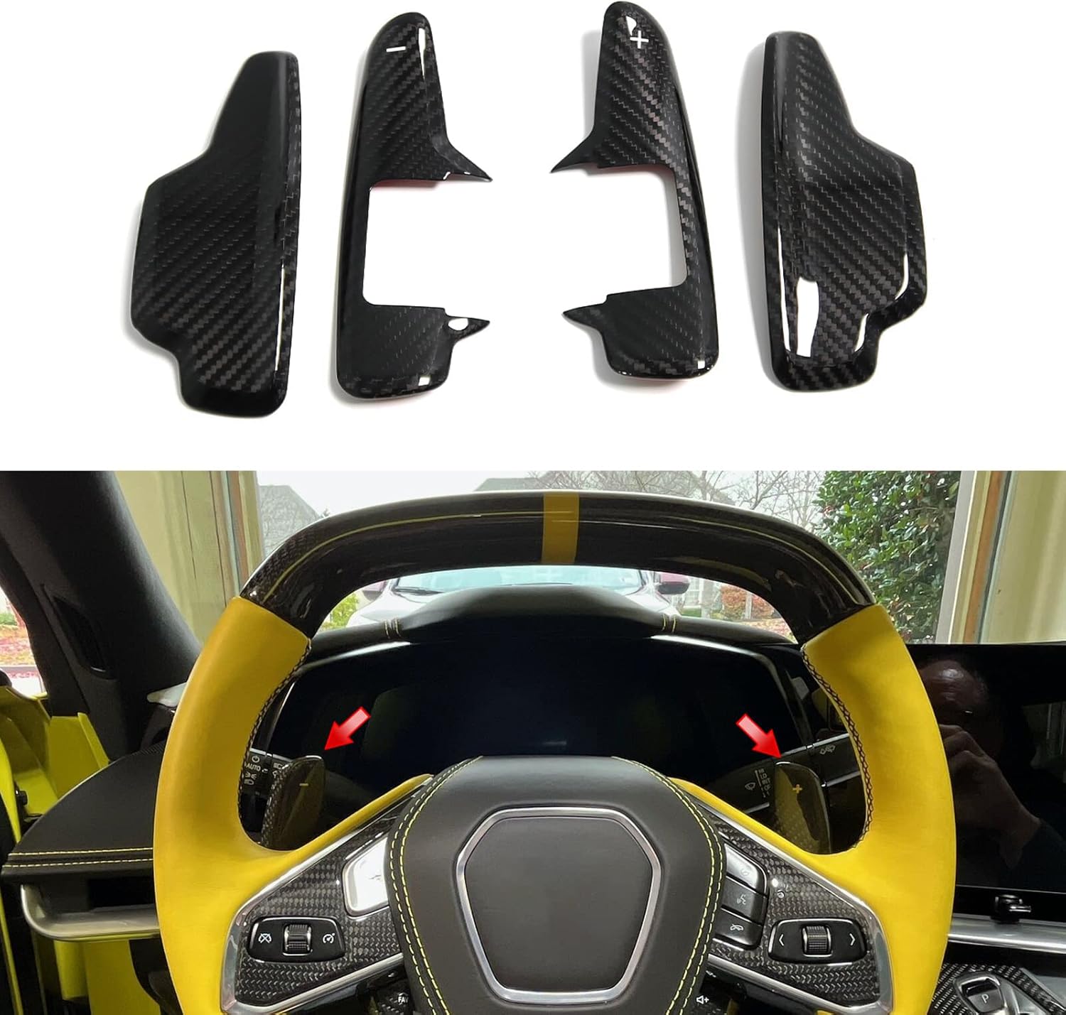 Amazon.com: Car Paddles Shifter for Corvette C8 Z51 Z06 2020 2021 2022 ...