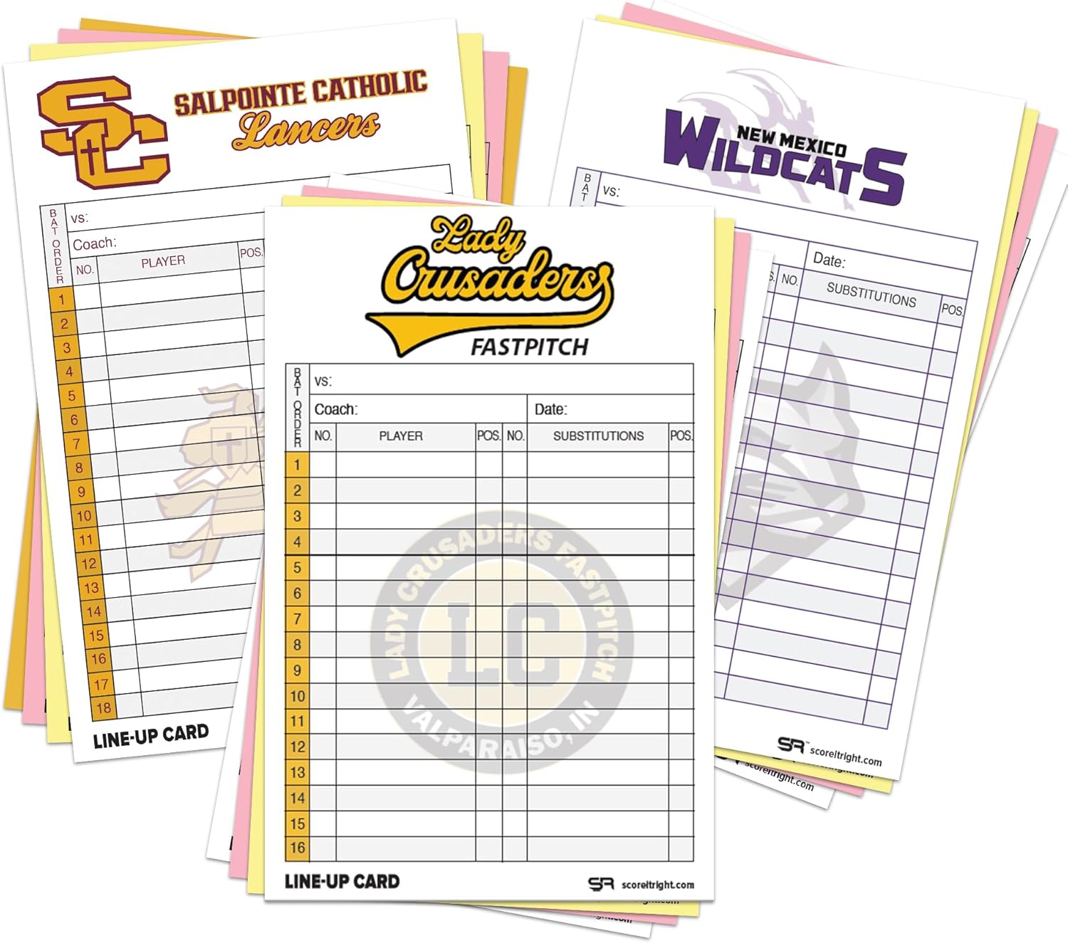 Amazon.com : Score It Right Custom Baseball/Softball Lineup Cards ...