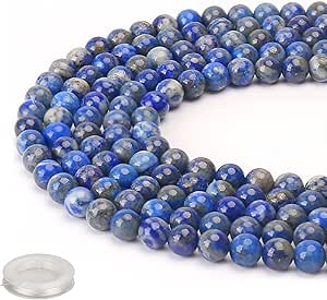 Amazon.com: 70PCS Natural 8MM Healing Gemstone, Lapis Lazuli Energy Stone Round Loose Beads ...
