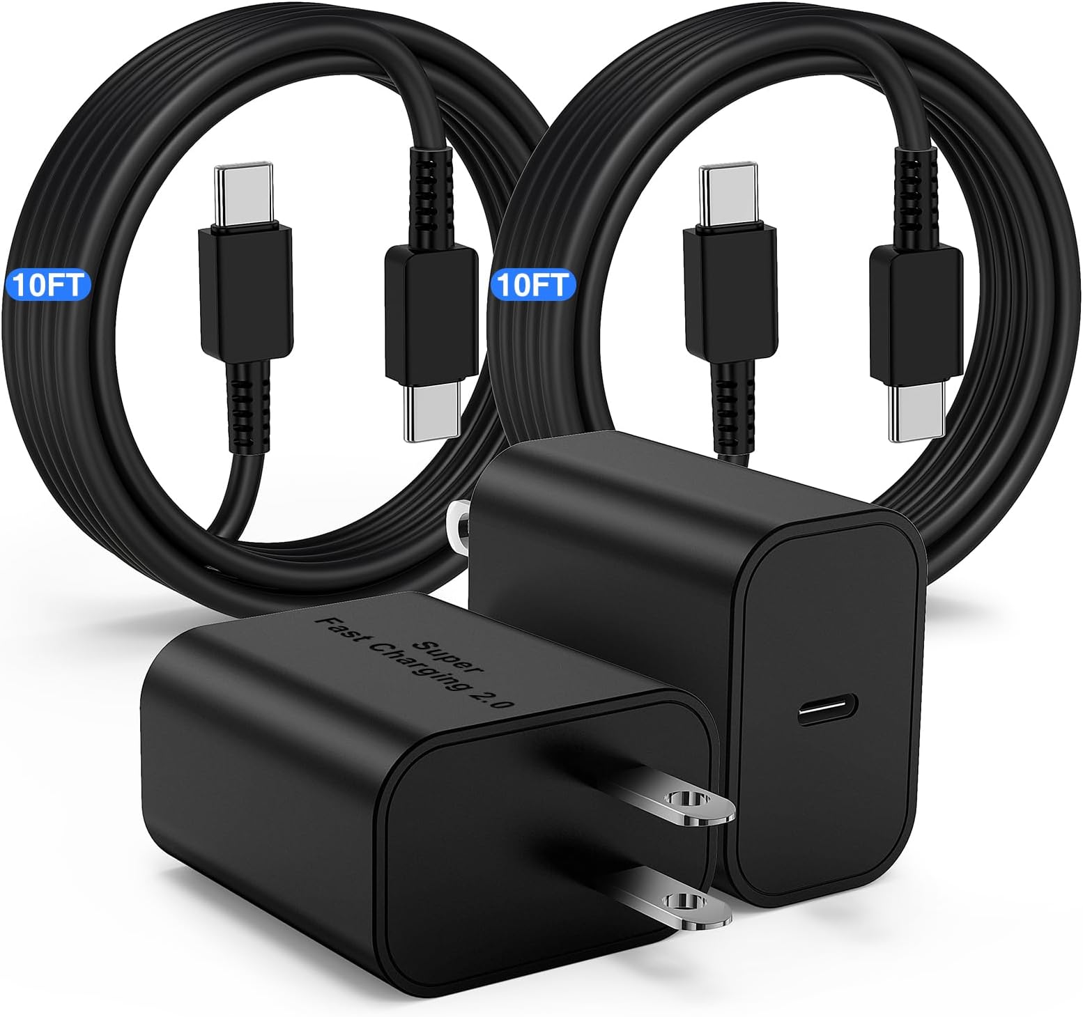 Amazon.com: 2Pack 45W Super Fast Charging Block with USB C to C Cable ...