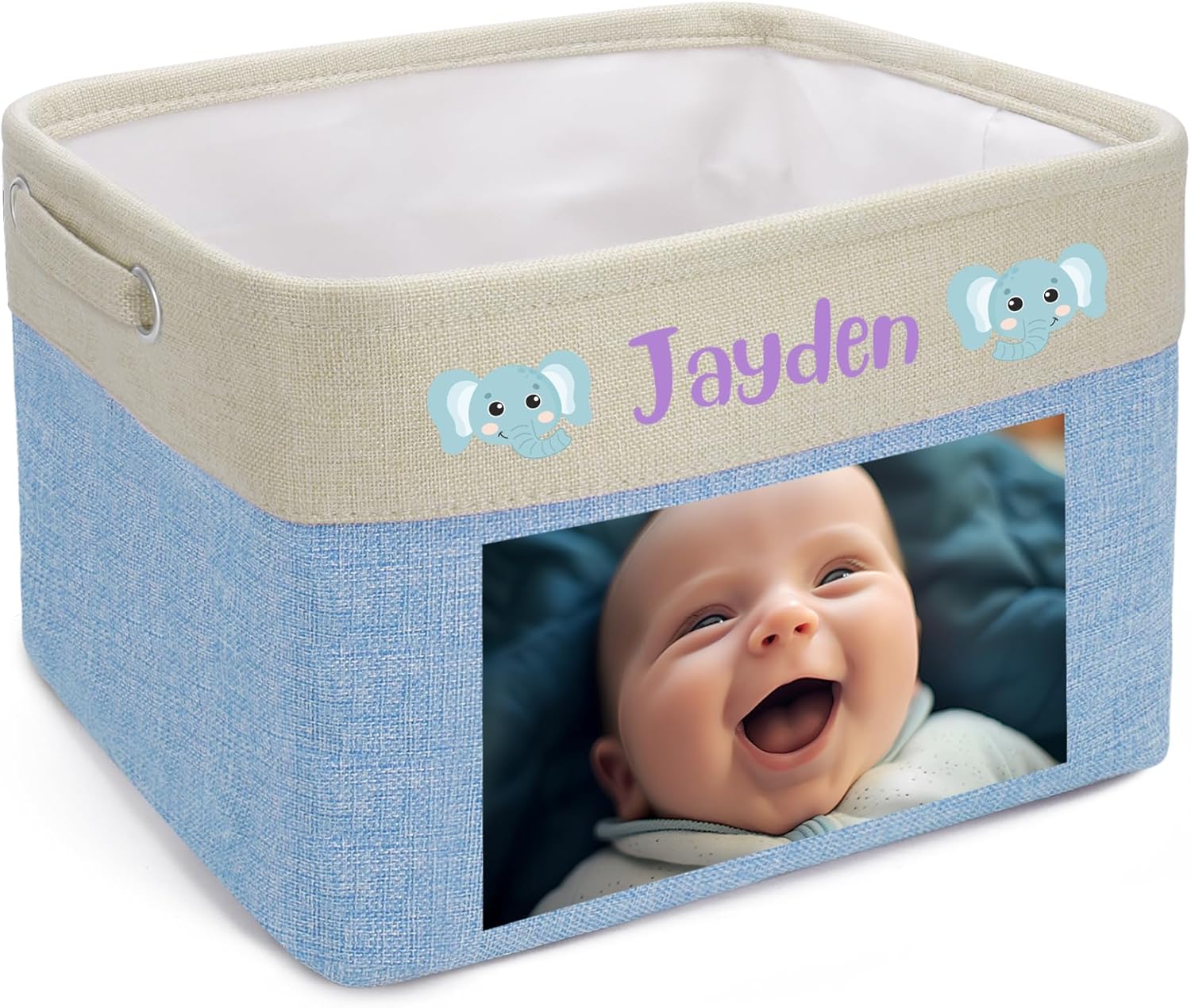Amazon.com: Angirlish Personalized Baby Gifts - Custom Toy Baskets with ...