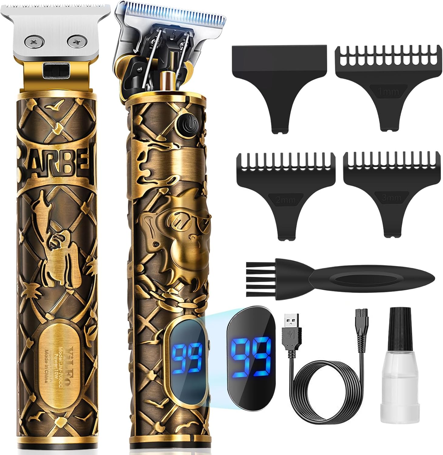 YiLFo Hair Clippers Beard Trimmer Men, Precision Detailer Trimmer for ...