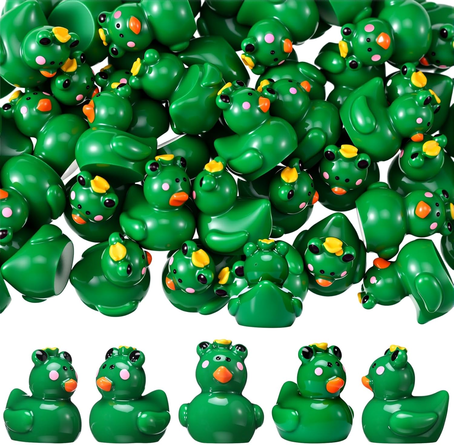Amazon.com: Soulchen 50 Pcs Mini Resin Frog Ducks Bulk Tiny Ducks ...