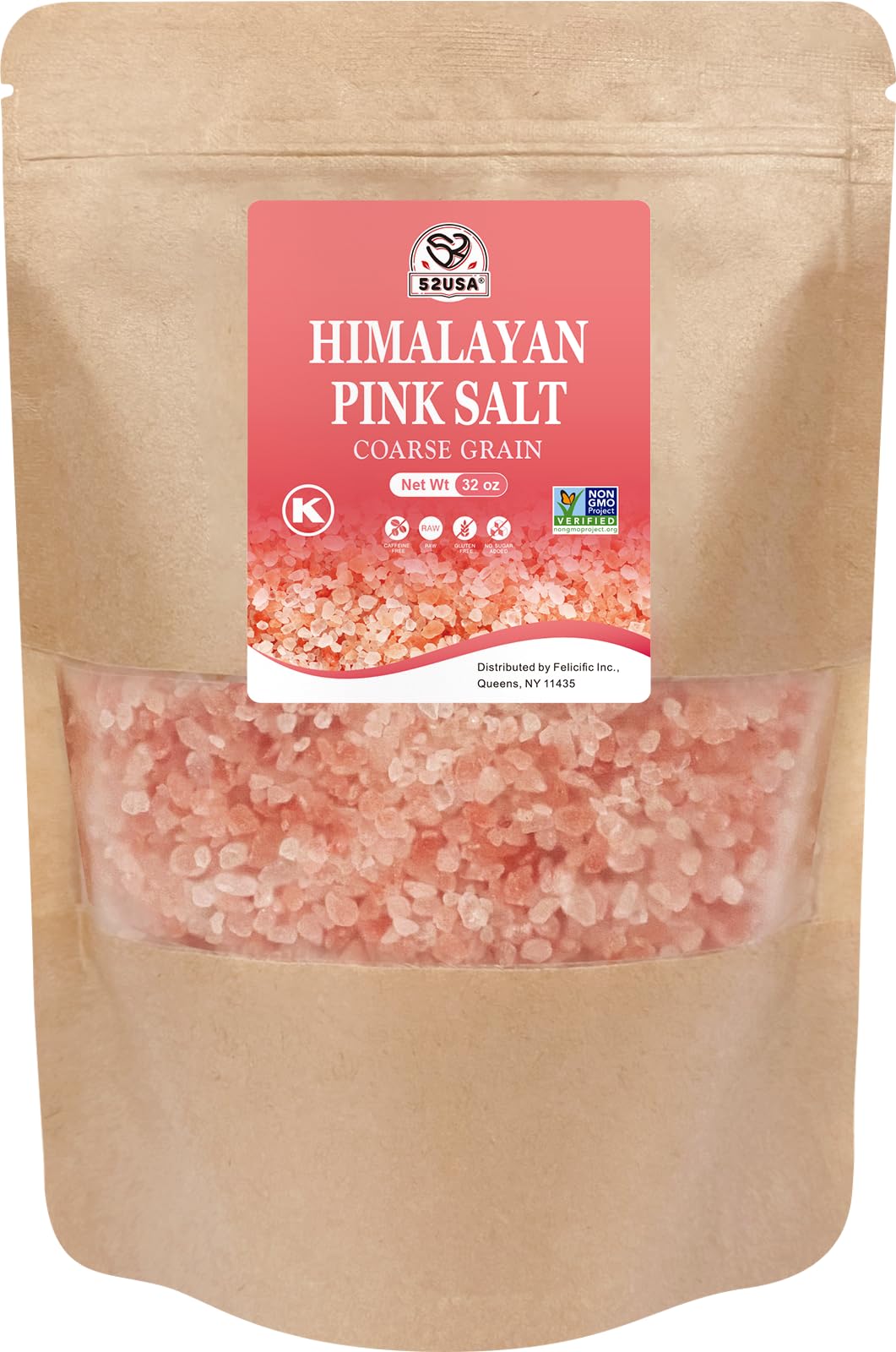 Amazon.com : 52USA Himalayan Pink Salt Coarse 2lb (907g), Gourmet Pure ...