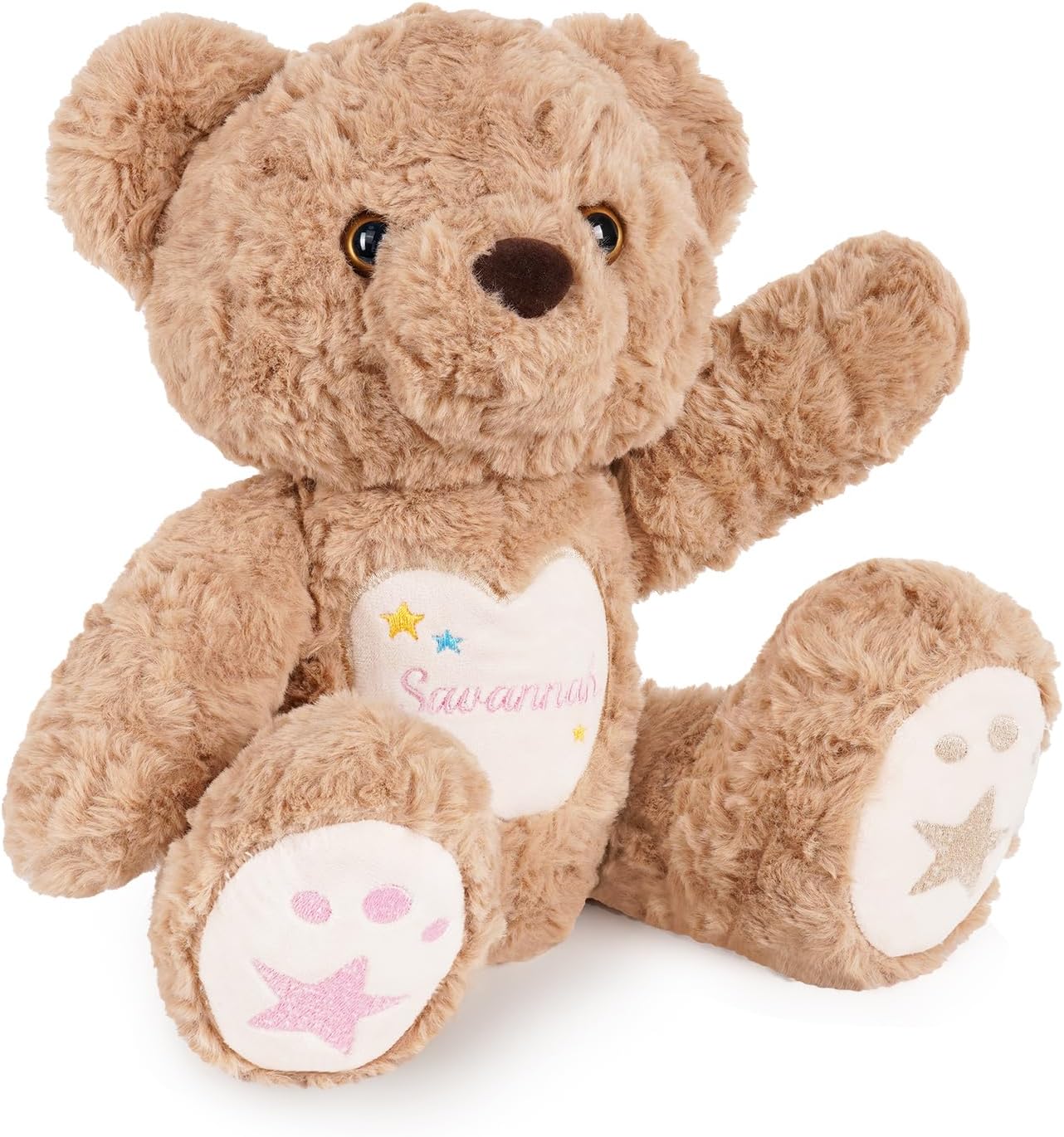 Amazon.com: Cryphart Customized Plush Teddy with Embroidered Name ...