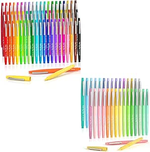 Amazon.com : Lelix 60 Colors Felt Tip Pens and 30 Pastel Felt Tip Pens ...