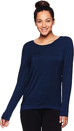 Amazon.com: Gaiam Women's Long Sleeve Yoga & Workout T Shirt ...