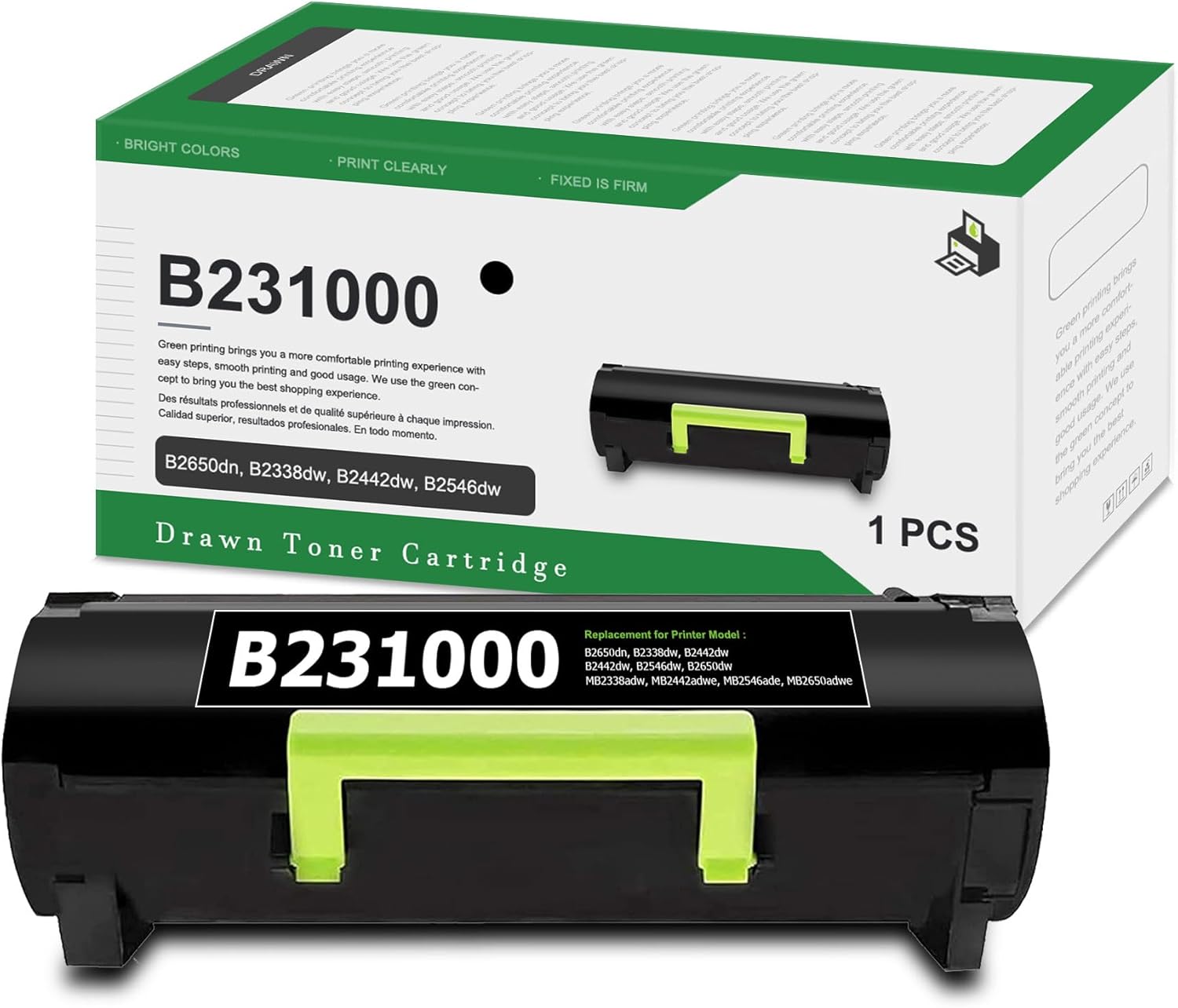 Amazon.com: B231000 Black High Yield Toner Cartridge (3,500 Pages ...