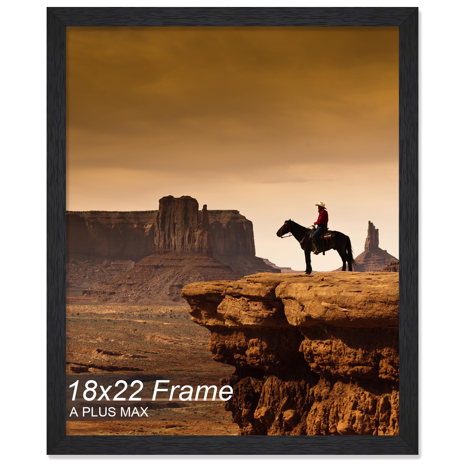 Amazon.com - A PLUS MAX 18x22 Picture Frame, Black Engineered Wood ...