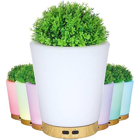Amazon.com: Essential Oil Diffuser, Artificial Succulent Plants Potted ...
