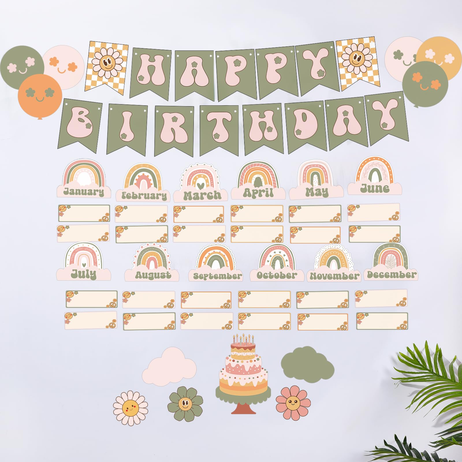 Snapklik.com : Nezyo Happy Birthday Classroom Bulletin Board Set, 80 ...