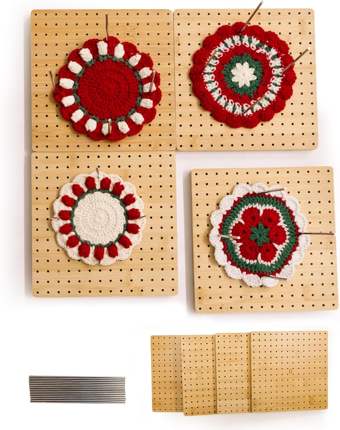 Amazon.com: 16 x 16 Inches Crochet Blocking Board 4 in 1 - Magnetic ...
