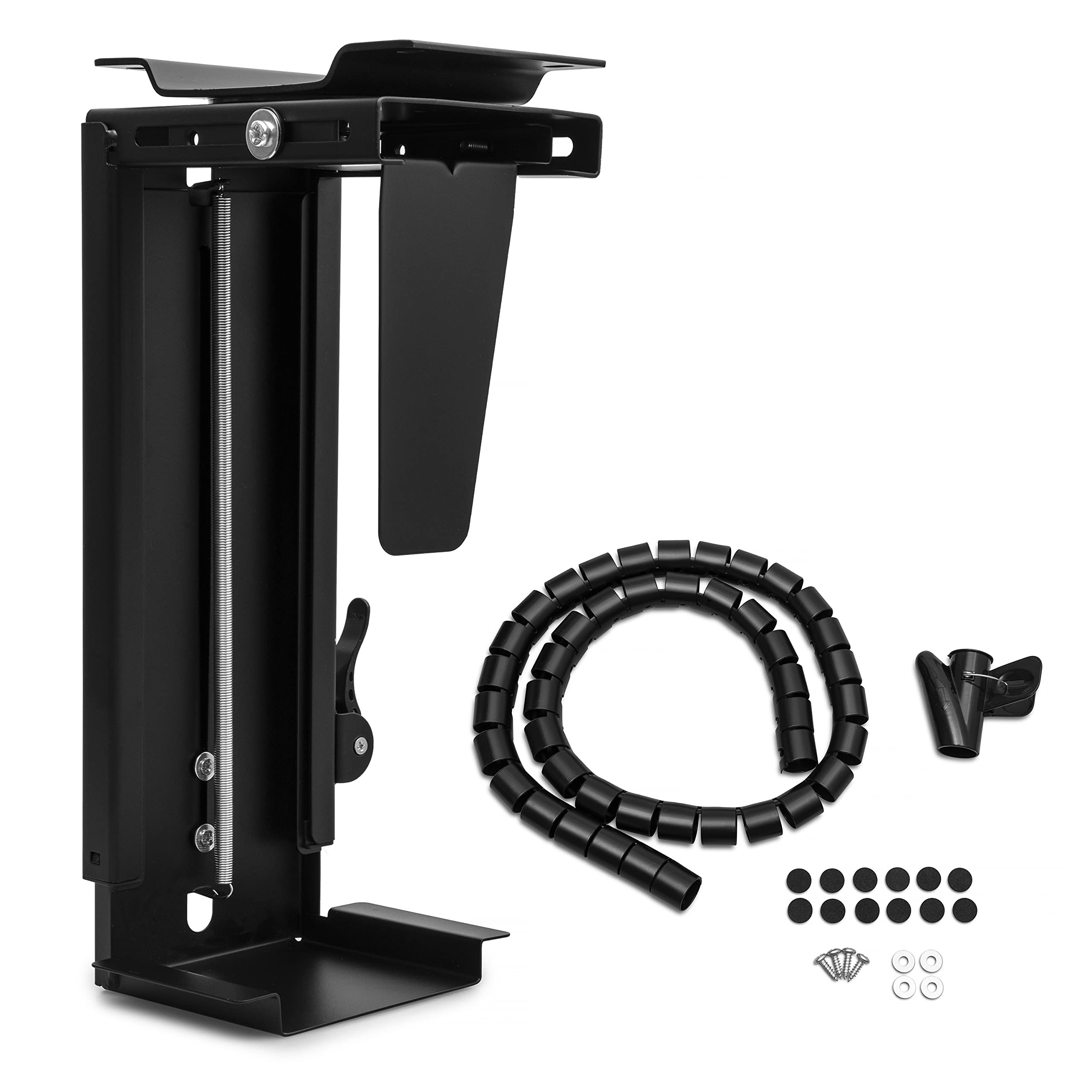 Aestic Under Desk PC Holder Mount - Adjustable 360 Degrees Swivel CPU ...