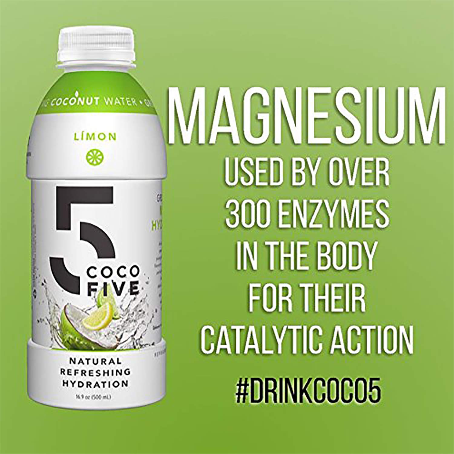 COCO5 Clean Sports Hydration Limon Flavor | 100% Natural | 50% Less ...