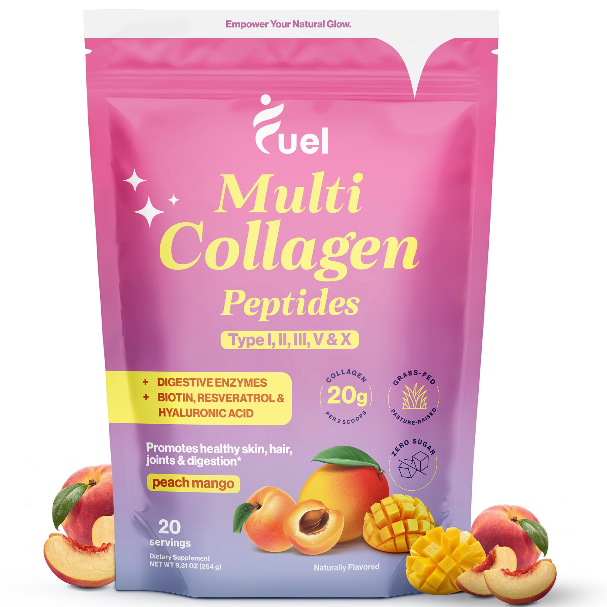 Amazon.com: Fuel Collagen Peptides Powder - Collagen Protein Powder for ...