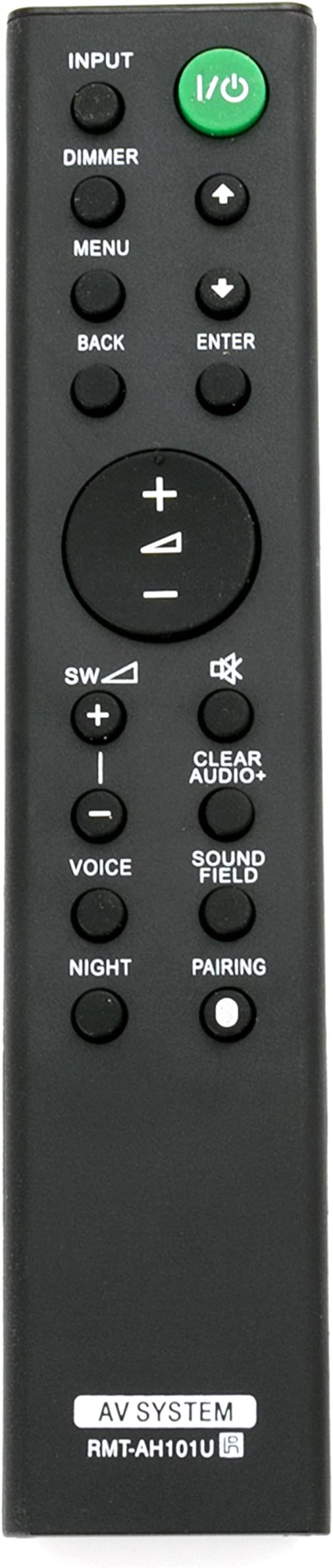 Amazon.com: RMT-AH101U Replaced Remote fit for Sony Sound Bar HT-CT380 ...