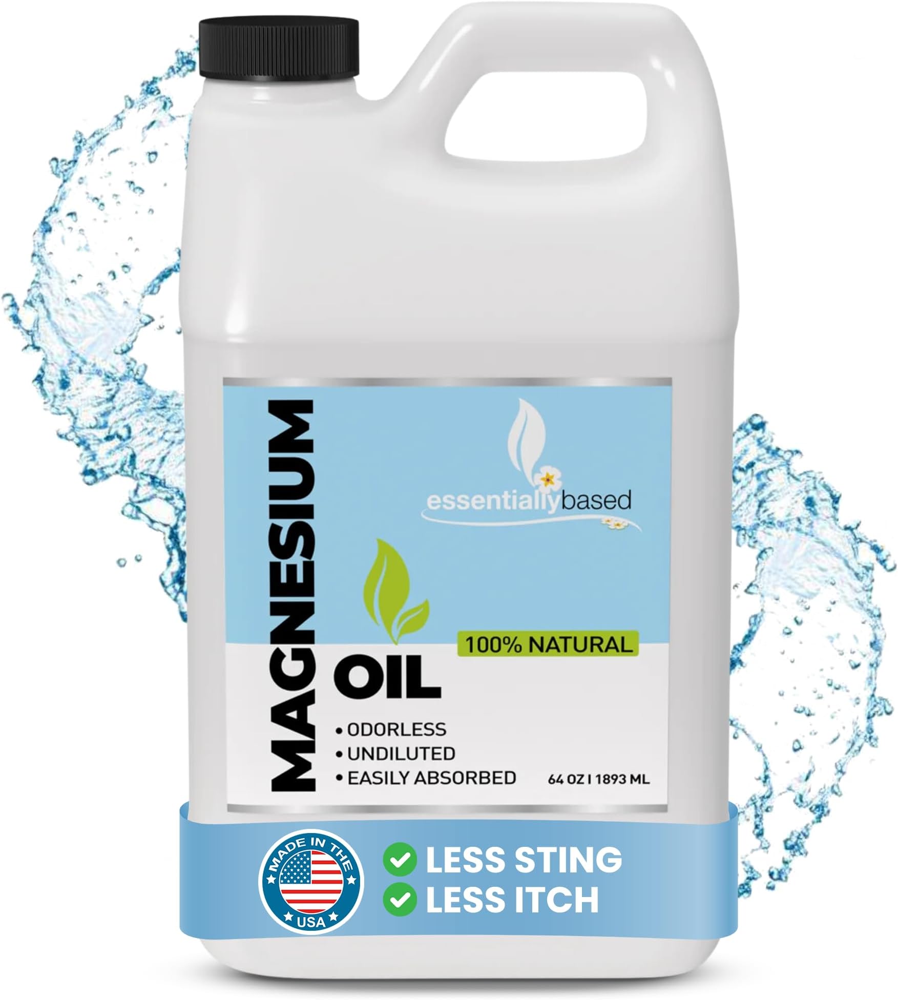 Amazon.com: Pure Magnesium Oil Spray 64oz - Topical Magnesium Spray ...