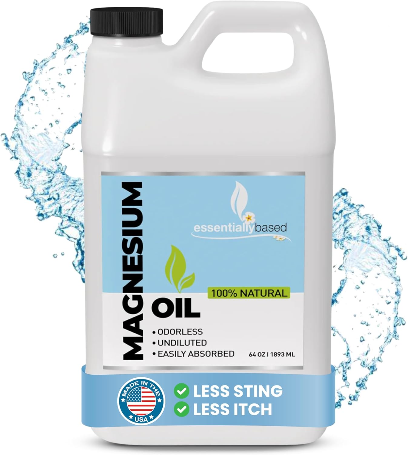 Amazon.com: Pure Magnesium Oil Spray 64oz - Topical Magnesium Spray for ...