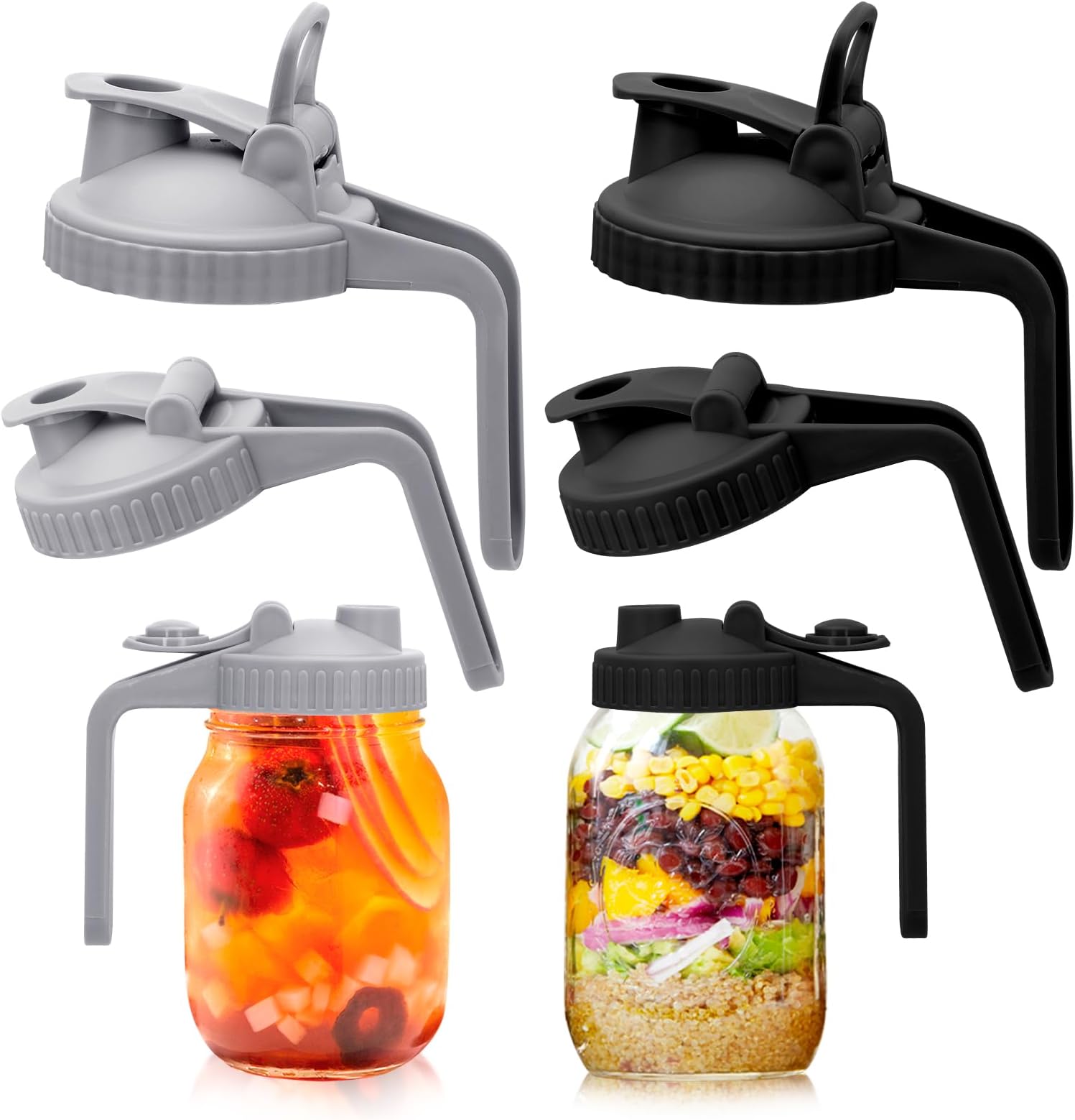 Amazon.com: Mason Jar Pour Spout Lid for Regular Mouth 2 Pack Plastic Mason Jar Lids V-Shaped ...