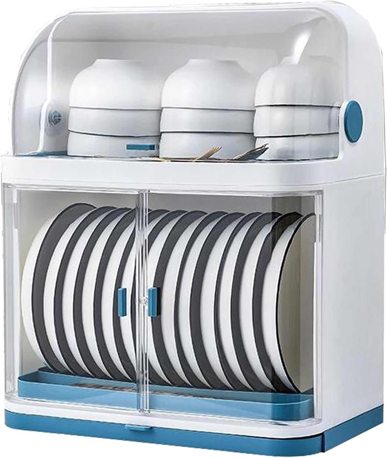 Amazon.com - Flhonudi 2 Tier Dish Racks with Lid Cover for Kitchen ...