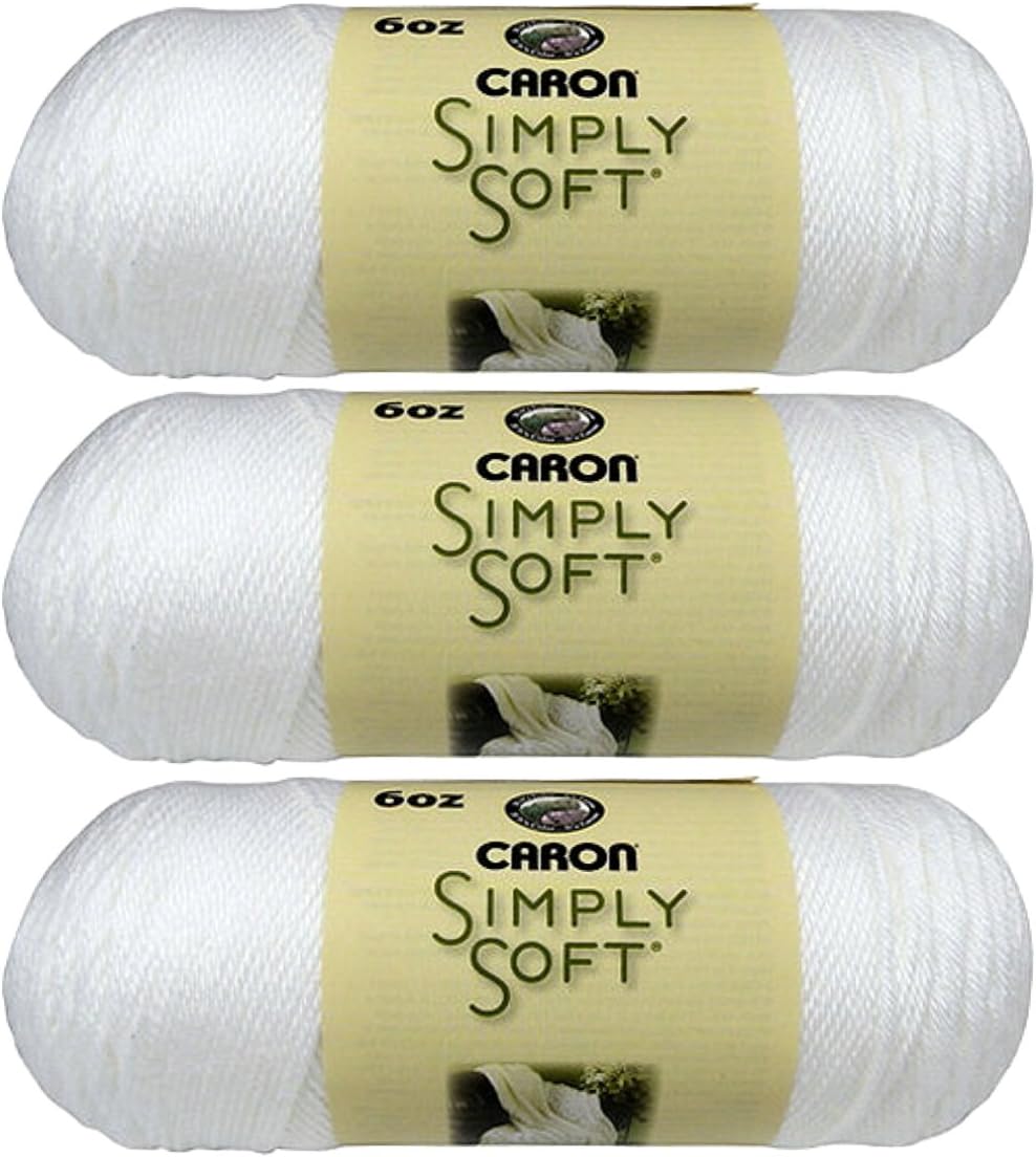 Amazon.com: Caron 29401010501 One Pound Solids Yarn, 16oz, Gauge 4 ...