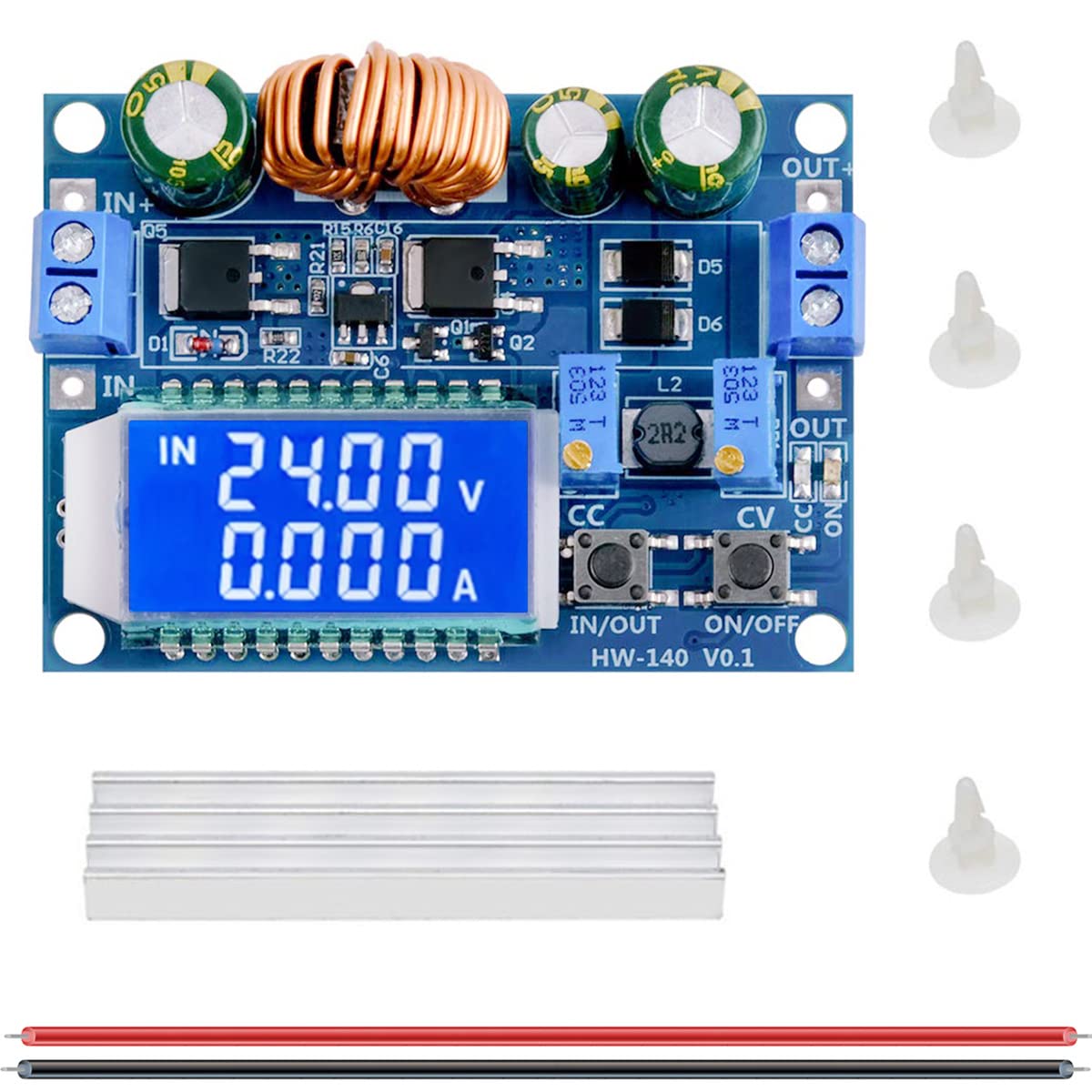 DAOKAI Buck Boost Converter Display DC-DC 5.5-30V to 0.5-30V Step Up ...