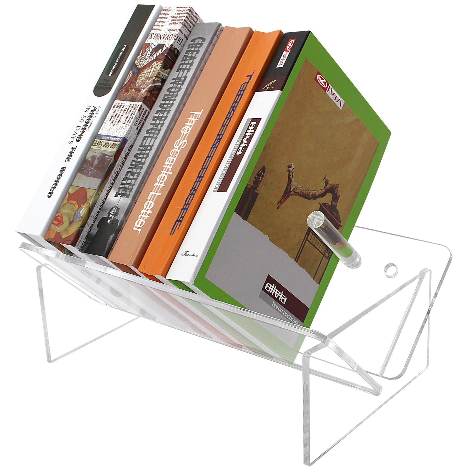 Amazon.com: XOHYW Clear Acrylic Tabletop Bookshelf, Desktop Book ...