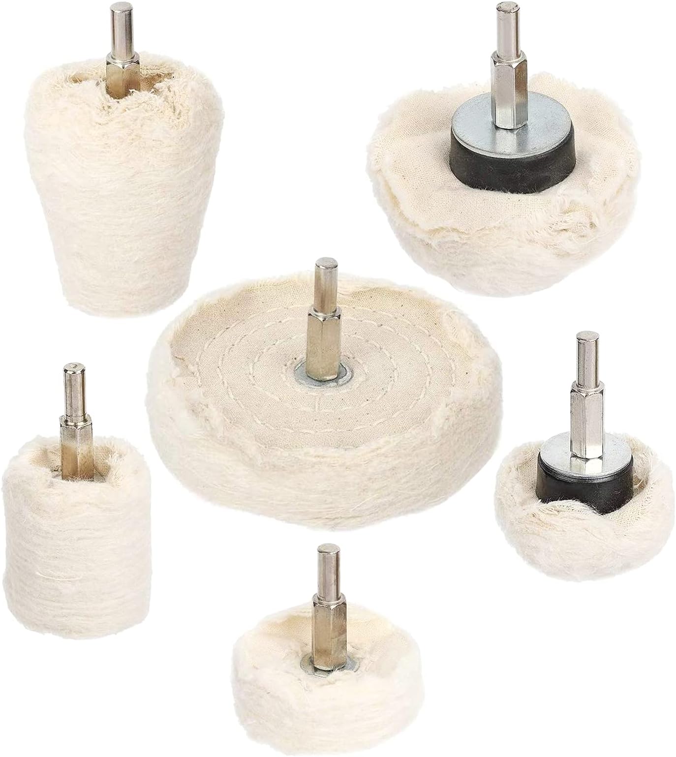 7Pcs Polishing Wheel Set Felt Polishing Buffing Wheel Pad Mop Drill Kit ...