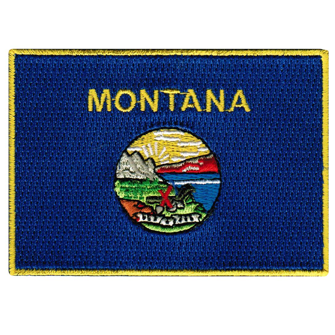 Amazon.com: Montana State Flag Embroidered Patch Iron-On MT Emblem ...