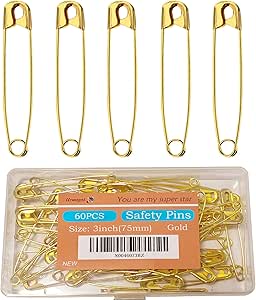 Amazon.com: Urmspst 60PCS Safety Pins, 3 inch Large Safety Pins, Rust ...