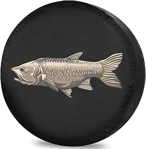RV Tire Covers Spare Fish Bolen Realistic Camper Wheel Trailer Truck ...