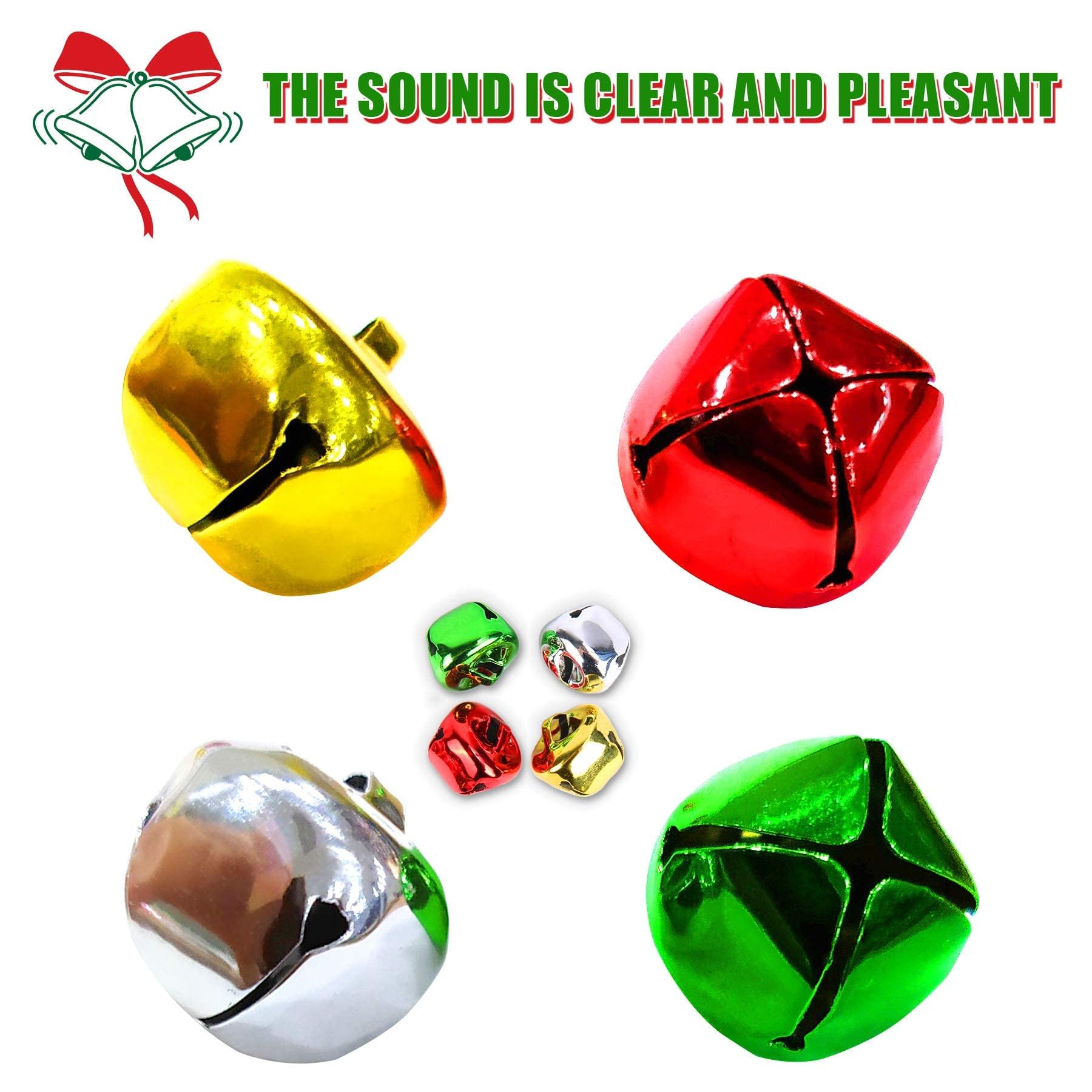 Snapklik.com : Augshy 120 Pieces Jingle Bells 3/5 Inch Craft Bell Bulk ...